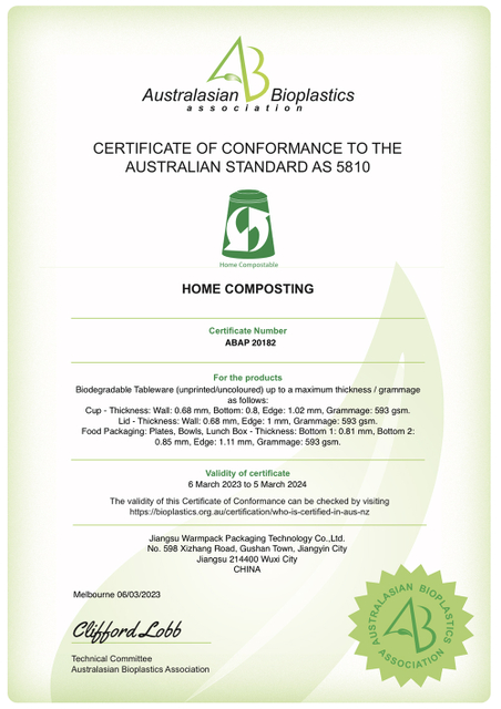 Our Certificates - Warmpack Packaging